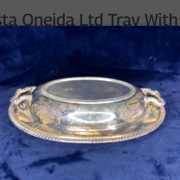 onieda ltd | Dining | Vintage Fiesta Oneida Ltd Tray With Lid Silver ...